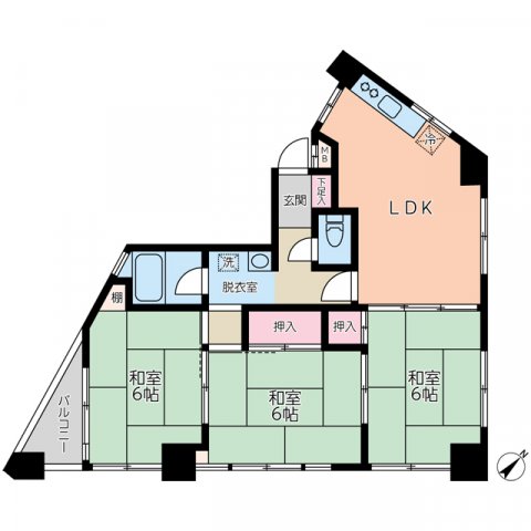 【YOLO HOME】Shinagawa-ku、房租费¥150,000、3LDK / 58.96m²、Gotanda、楼房 サンライフ池田山 601｜面向留学生·外国人的租赁公寓、房屋信息、找 ...