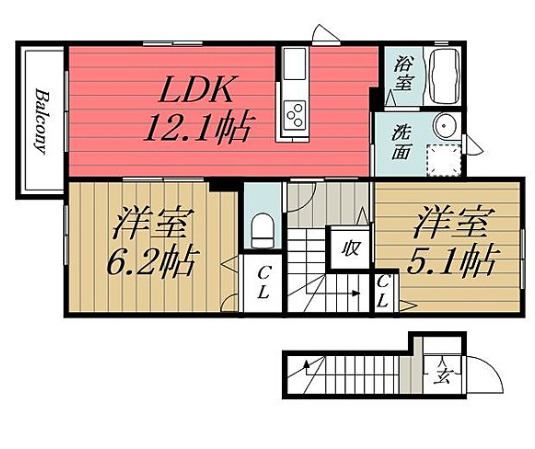 【YOLO HOME】Ichihara-shi、임대료¥65,000、2LDK / 60.47m²、Honda、아파트 ワイズスクエアA 205｜유학생 · 외국인을 위한 일본의 임대 주택 ...